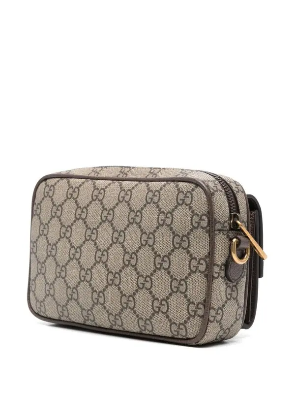 Gucci Gg Supreme Web-stripe Messenger Bag