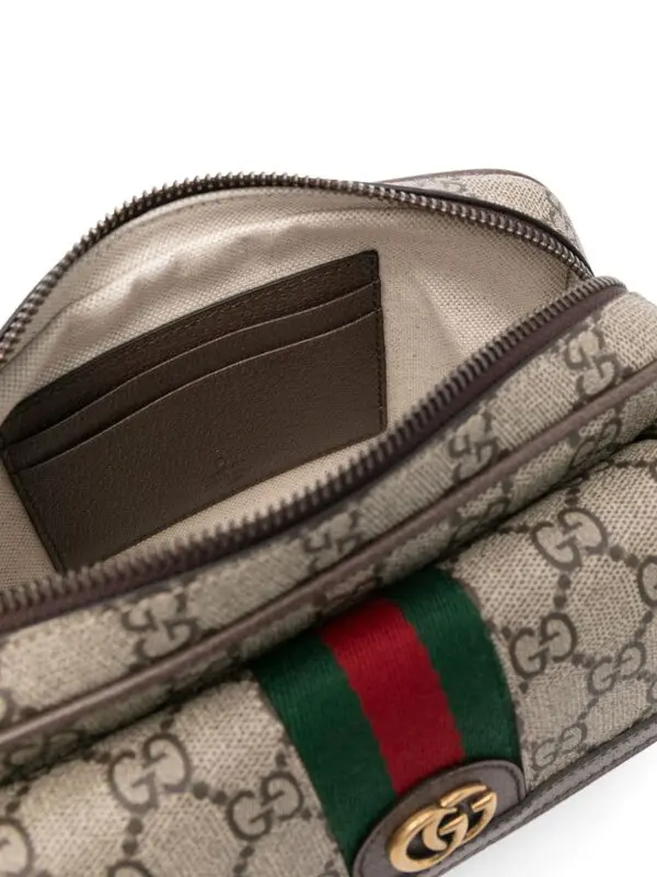 Gucci Gg Supreme Web-stripe Messenger Bag