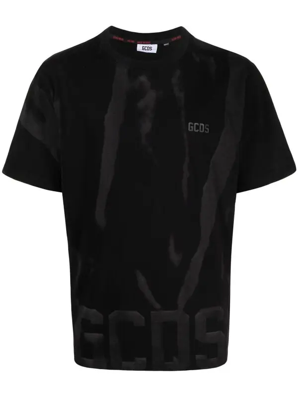 Gcds Logo-print Cotton T-shirt - Black