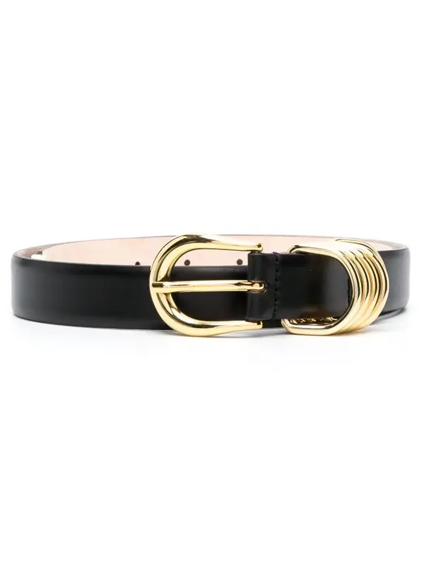 DEHANCHE Hollyhock Leather Belt - Black