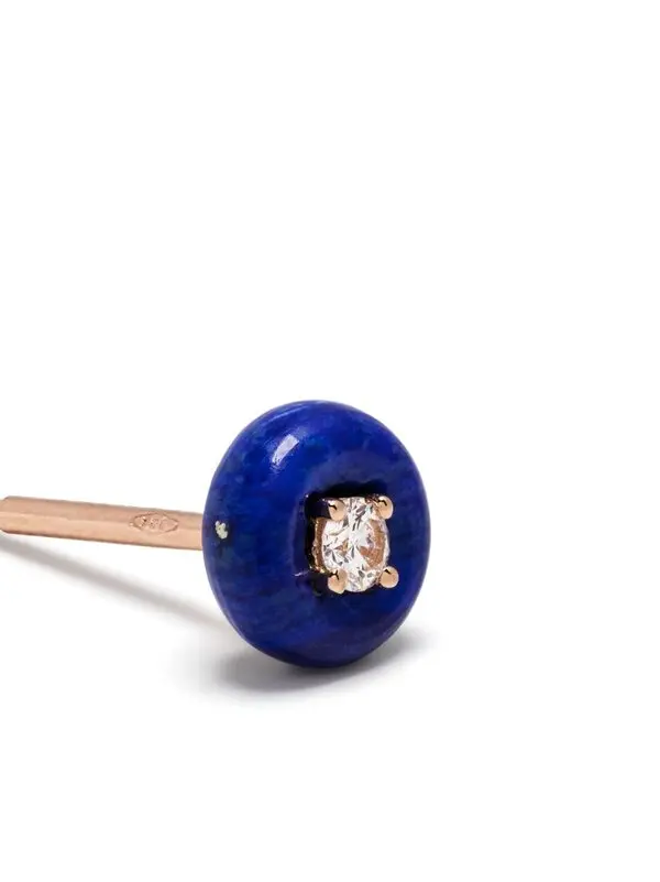 Fernando Jorge 18kt Rose Diamond And Lapis Lazuli Stud Earrings