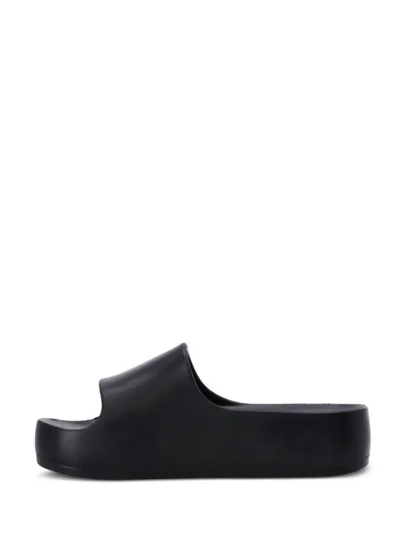 Karl Lagerfeld Logo-print Flat Slides - Black