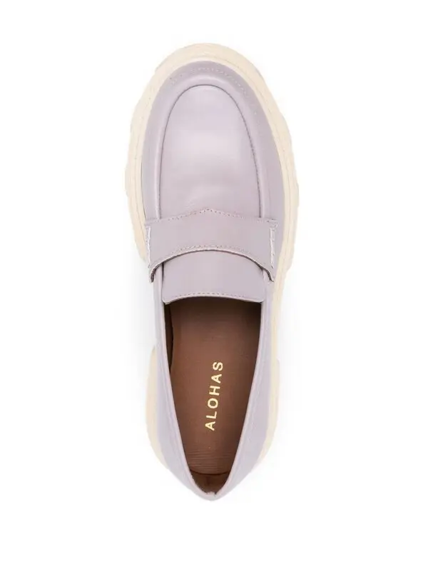 ALOHAS Trailblazer 55mm Leather Loafers - Purple