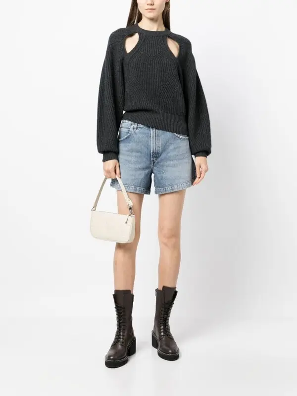AGOLDE Magda Denim Short Shorts