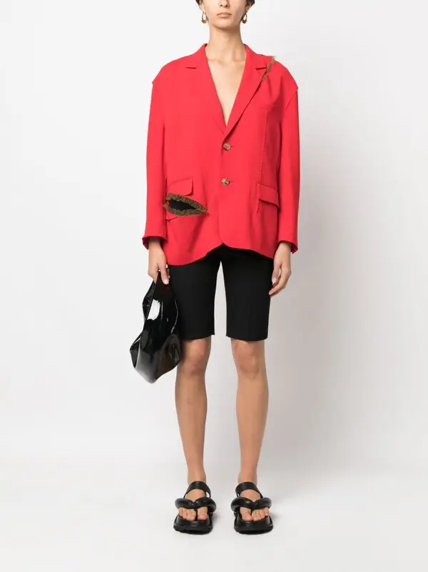 Undercover Boxy Tulle-trim Blazer