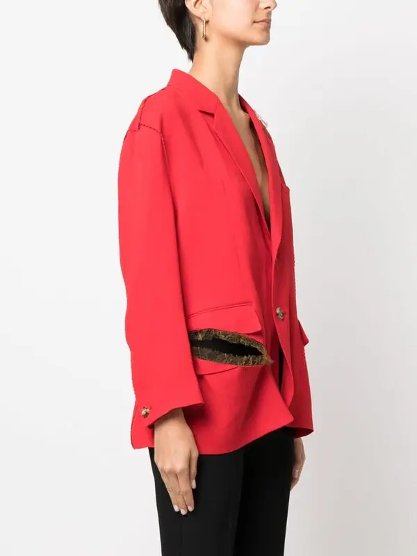 Undercover Boxy Tulle-trim Blazer
