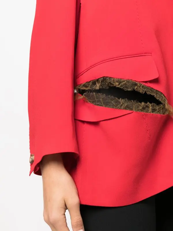Undercover Boxy Tulle-trim Blazer