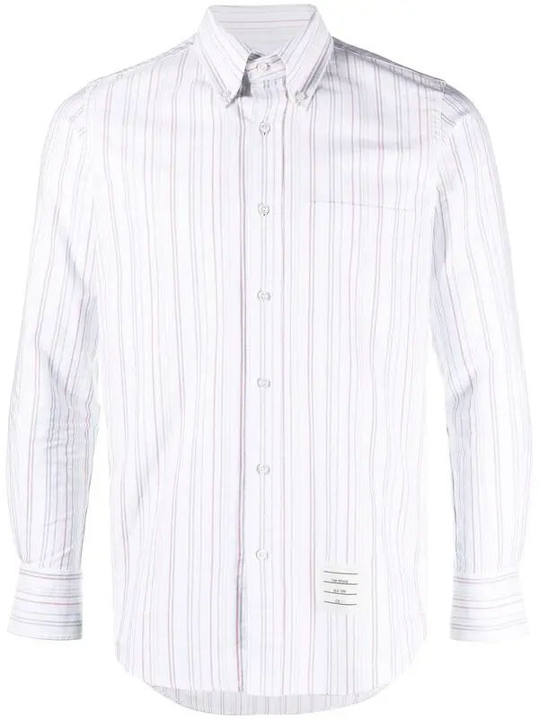 Thom Browne University-stripe Long-sleeve Shirt
