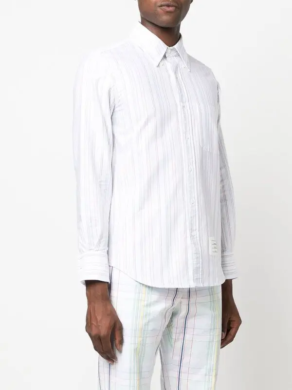 Thom Browne University-stripe Long-sleeve Shirt