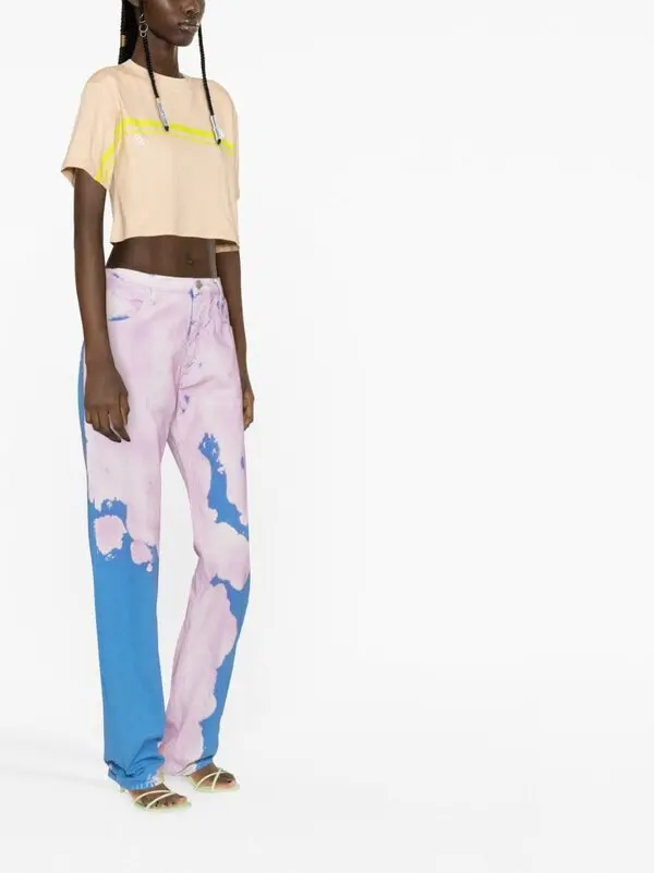 Gcds Logo-print Cropped T-shirt
