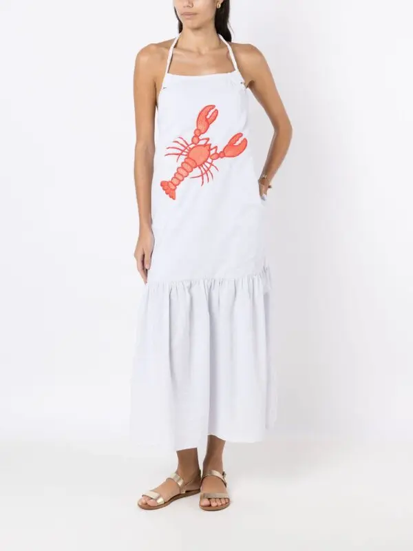 green emerald velvet dress Lobster Pal Dress, Red – Stitchy Fish main image 1