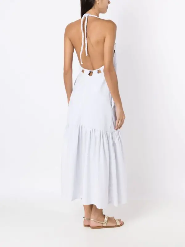 Brigitte Embroidered-Lobster Swim Dress - White | Editorialist