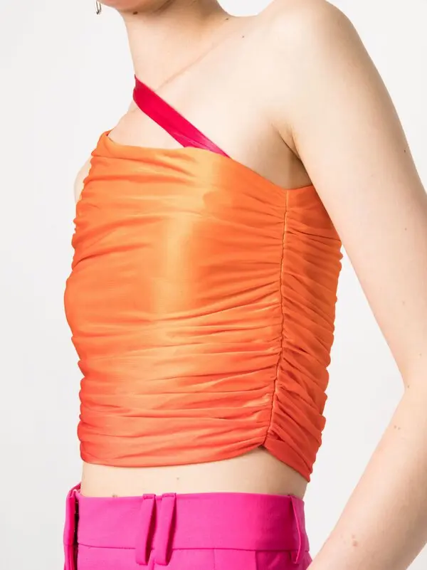 ANDREĀDAMO Gradient-effect One-shoulder Top