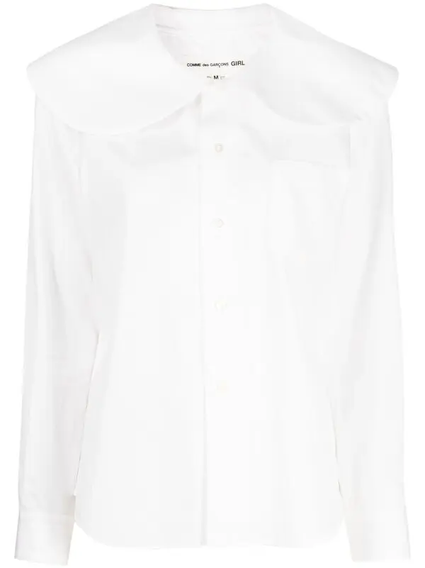 Comme Des Garçons Oversized-collar Cotton Blouse