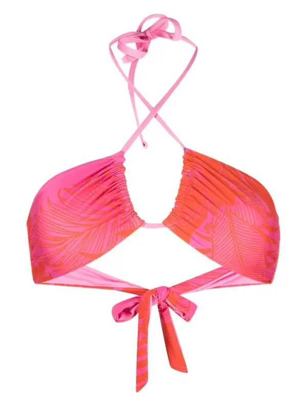 Pinko Halterneck Bikini Top - Pink
