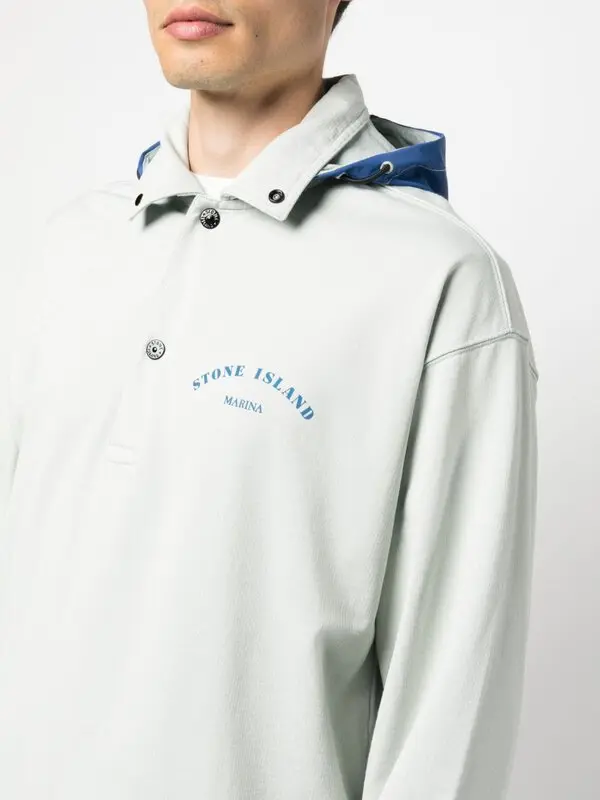 Stone Island Marina Logo-print Weathirt