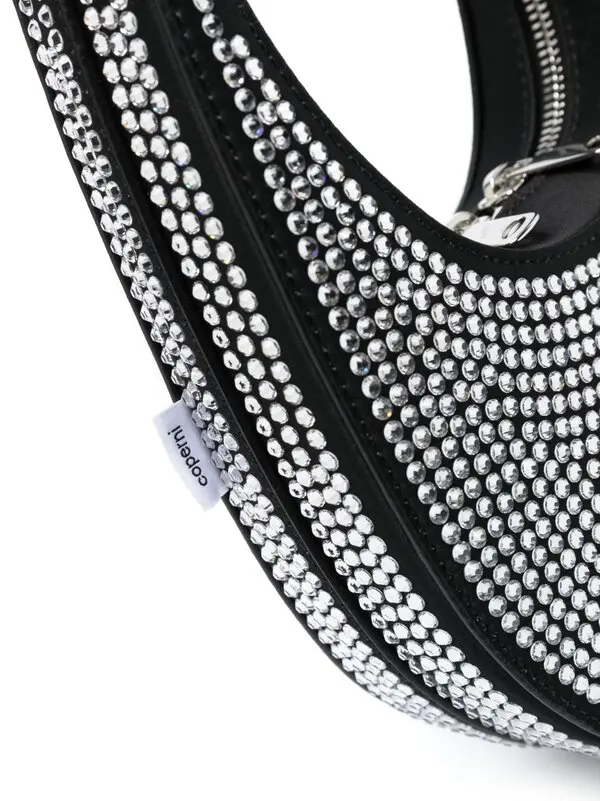 Coperni Swipe Rhinestone-embellished Mini Bag - Black