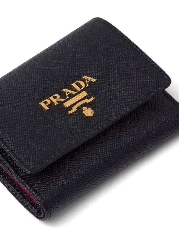 Prada Small Logo-lettering Leather Wallet