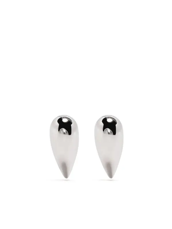 ESHVI Polished Teardrop Earrings - Silver