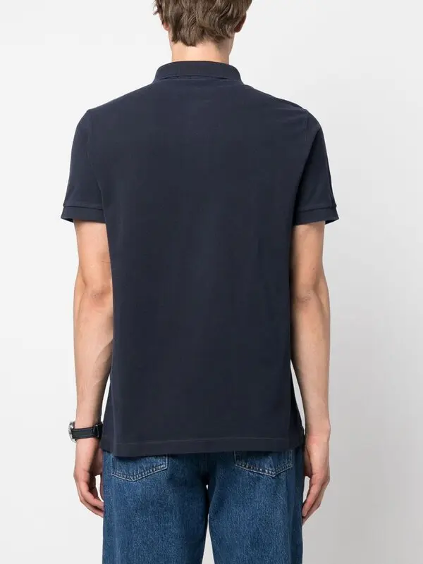 Stone Island Logo-patch Polo Shirt - Blue