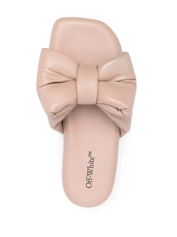 Off-White Bow-detail Leather Sandals - Neutrals