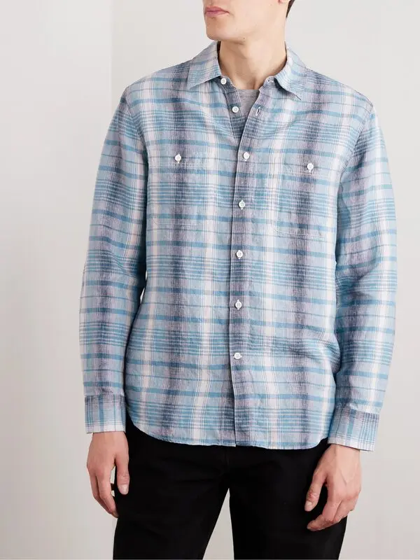 Mr P. Checked Linen Shirt