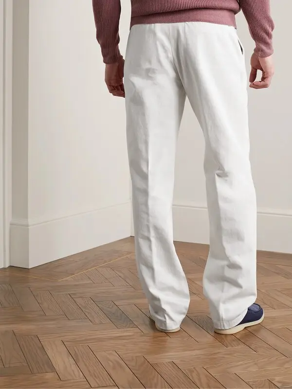 Loro Piana Merse Straight-leg Cotton-twill Trousers