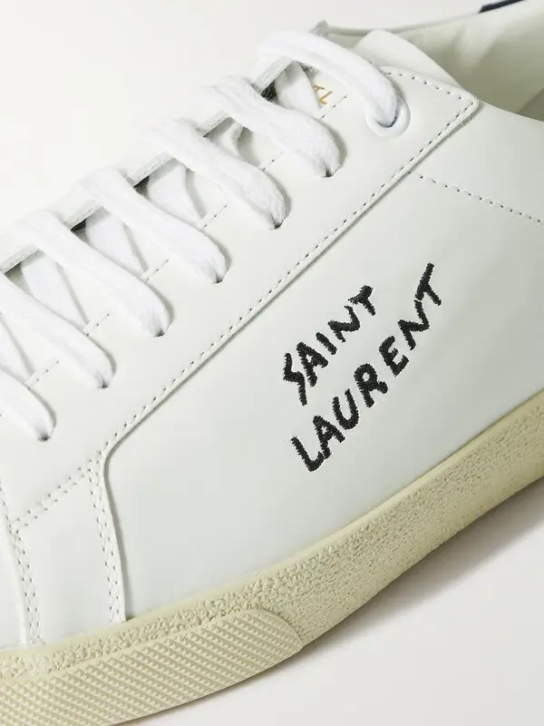 Saint Laurent Court Classic Sl/06 Leather Sneakers - White