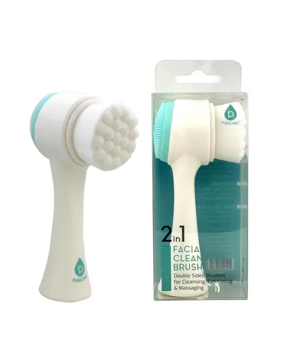 PURSONIC Dual Sided Facial Cleansing Brush - Turquoise,aqua