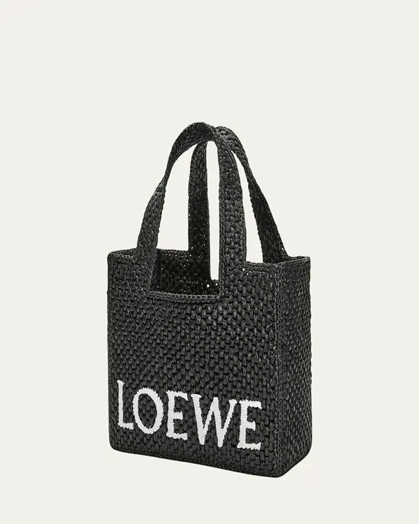 Loewe X Paula's Ibiza Small Raffia Tote Bag - Black