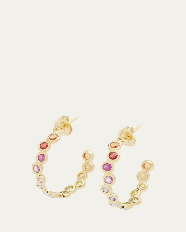 Ippolita 18k Starlet Huggie Earrings With Sapphires - Gold