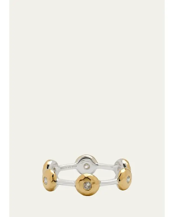 Ippolita Chimera Stardust Paparazzi Bezel Station Stack Ring - Silver