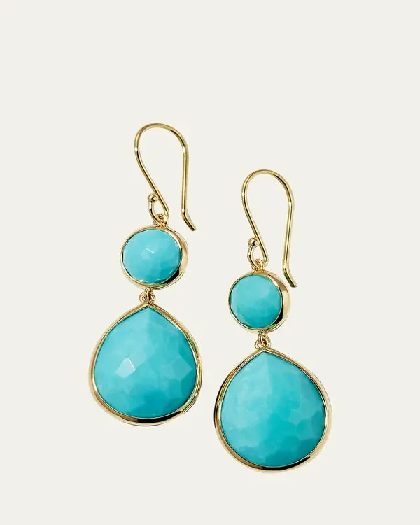 Ippolita Rock Candy Teardrop Earrings In 18k Gold - Turquoise