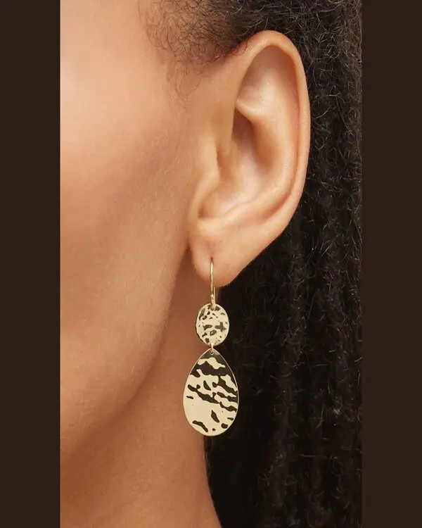 Ippolita Snowman Crinkle Drop Earrings In 18k