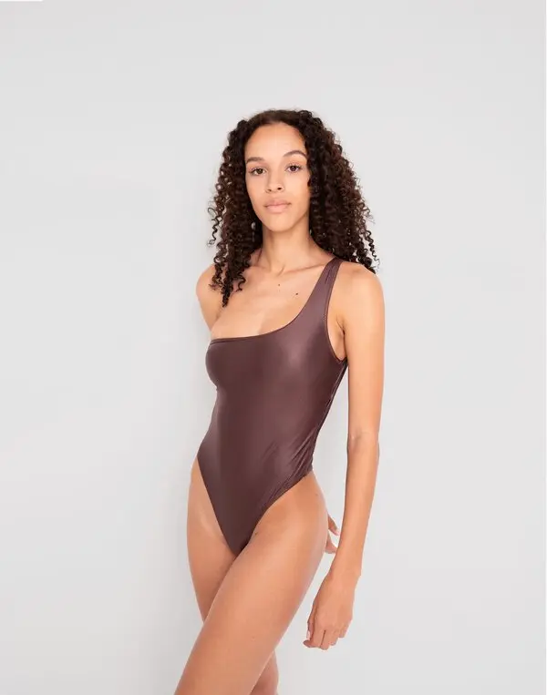 Madewell Mw Clem Swimwear Viola One-piece Swimsuit - Bronze