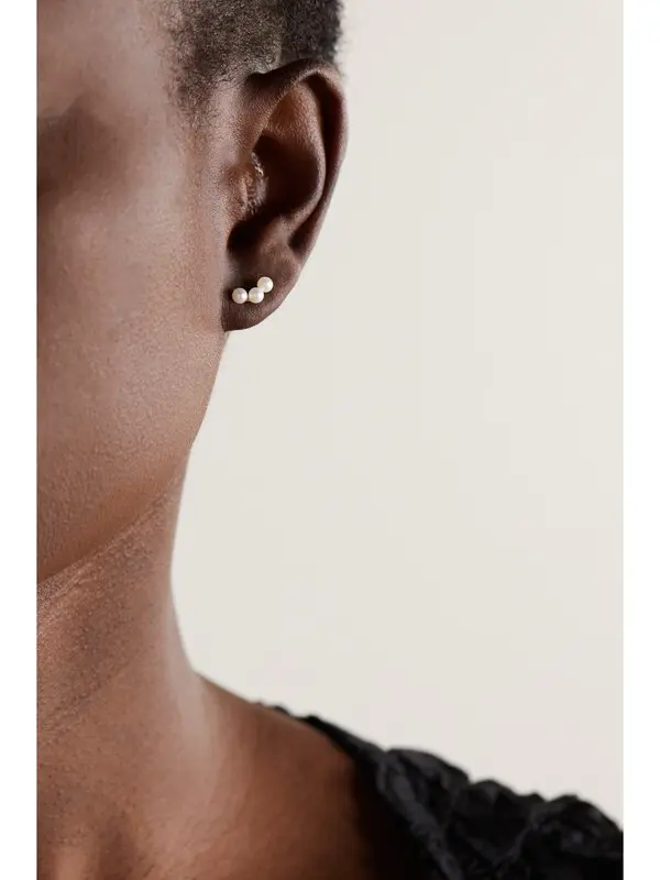Mateo Trio 14-karat Pearl Earrings