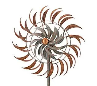 REGAL ART & GIFT 24' Rotating Wind Spinner Copp Er Petals