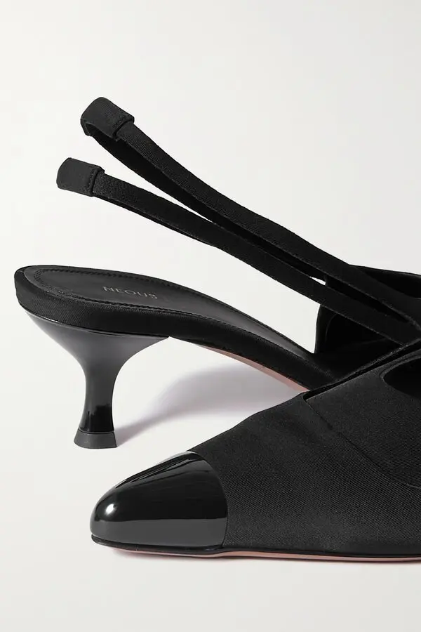 NEOUS Petra Stretch-faille Slingback Pumps