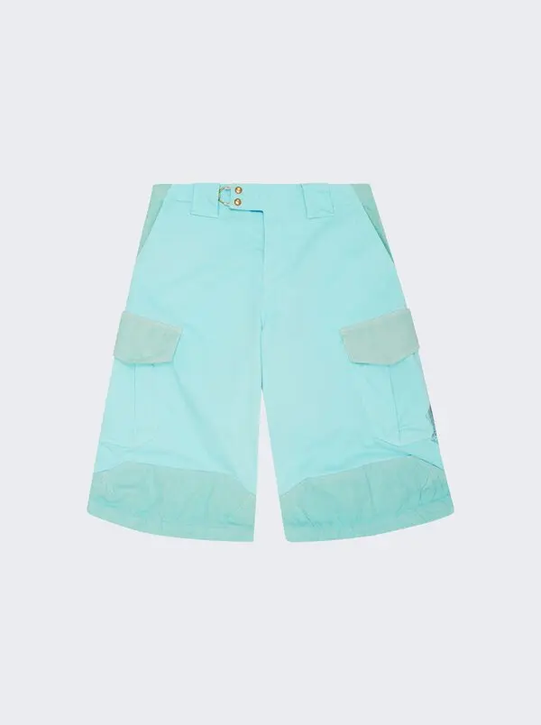 OBJECTS IV LIFE Cotton Cargo Shorts - Turquoise