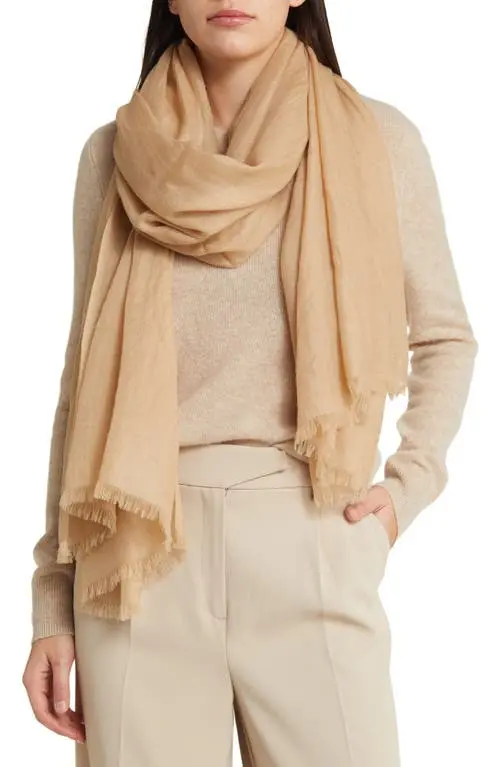 Vince Lightweight Cashmere Scarf - Camel