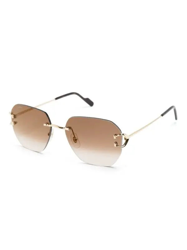 Cartier Signature C Rimless Sunglasses - Gold