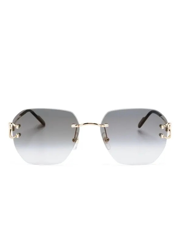 CARTIER Signature C Rimless Sunglasses - Gold