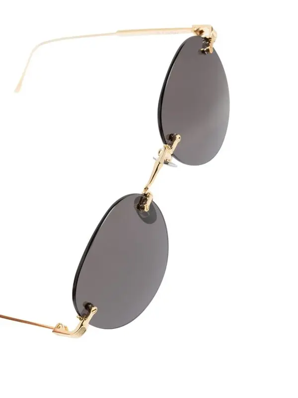 Cartier Panthère De Round-frame Sunglasses