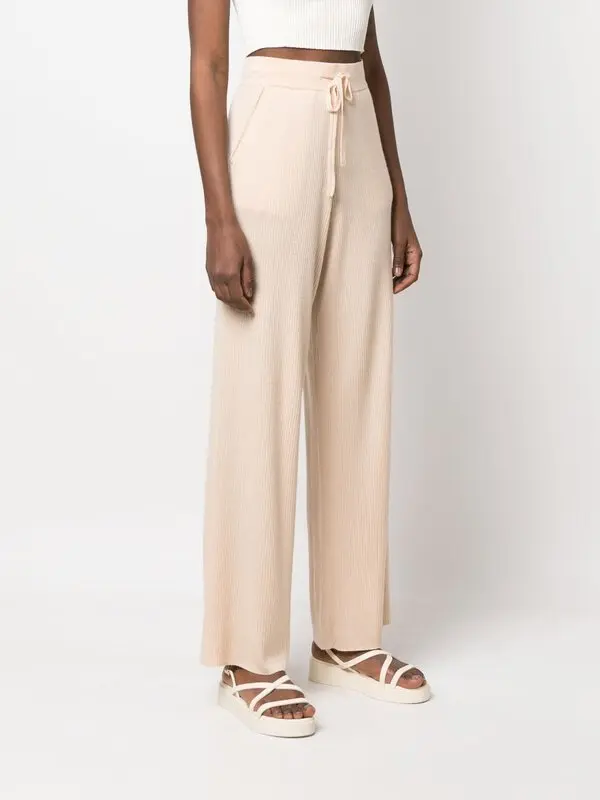 Max & Moi Ribbed Wide-leg Trousers