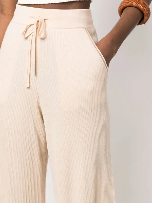 Max & Moi Ribbed Wide-leg Trousers