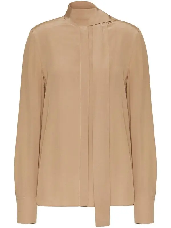 Valentino Garavani Scarf-detail Silk Blouse