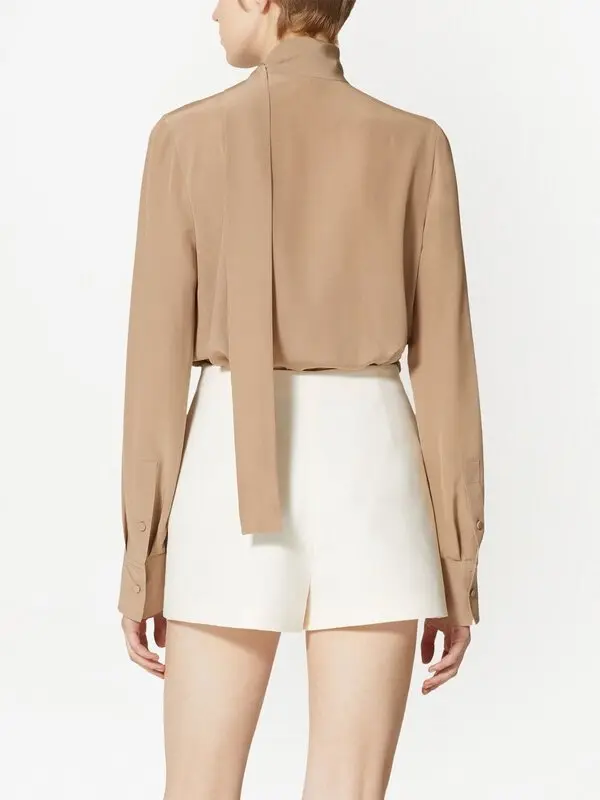 Valentino Garavani Scarf-detail Silk Blouse