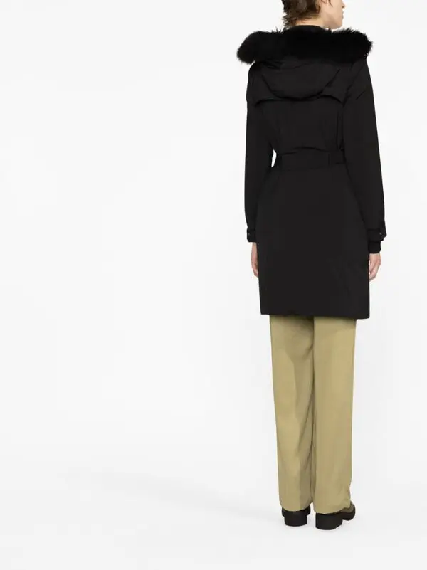 Woolrich Hooded Belted Padded Coat