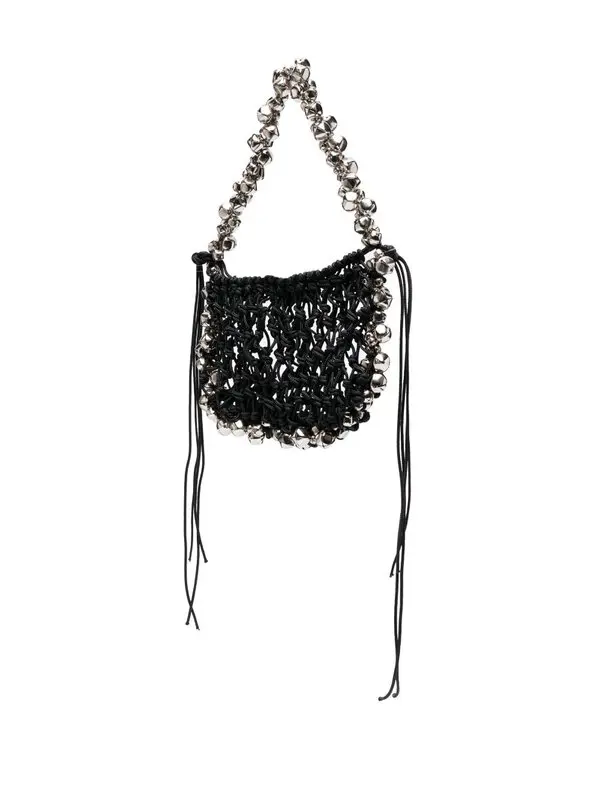 Niccolo Pasqualetti Bell-Detail Woven Tote Bag In Black - 11% Off