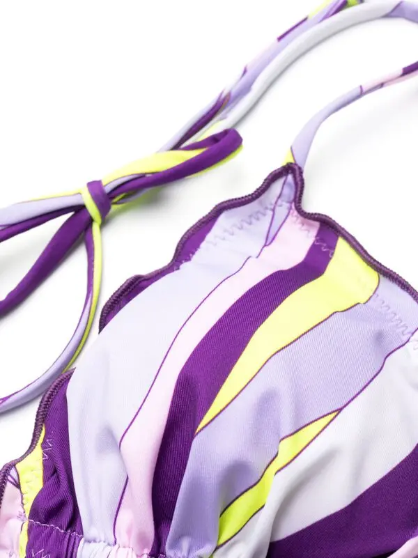 MC2 SAINT BARTH Striped Triangle Bikini Top
